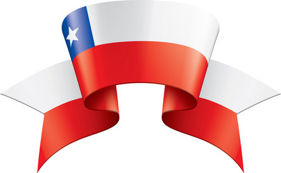 Chile flag on a white Royalty Free Vector Image
