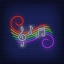 Rainbow Music Notes Vector Images (over 940)