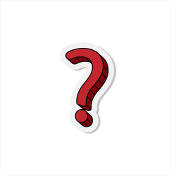 Question mark sticker Royalty Free Vector Image