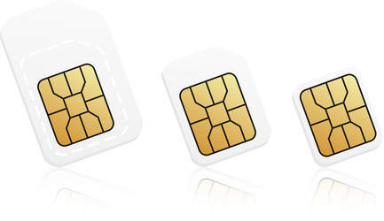 Realistic sim card mockup blank cellular phone Vector Image