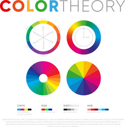 Color theory template with circle Royalty Free Vector Image