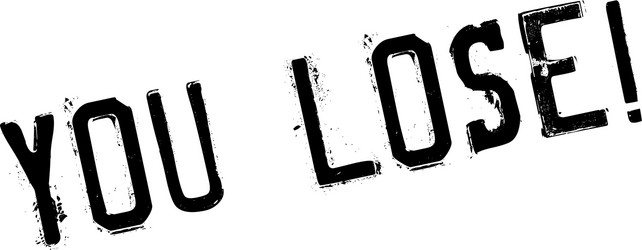 You lose rubber stamp Royalty Free Vector Image