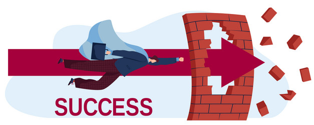 Business success cartoon Royalty Free Vector Image