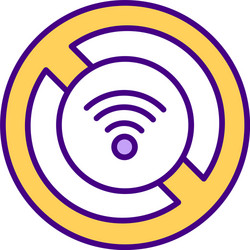 No internet signal access concept forbidden Vector Image