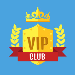 Vip club logo text with wings Royalty Free Vector Image