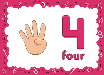 Children educational cards with numbers Royalty Free Vector