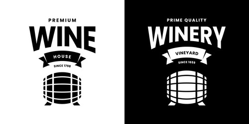 Modern wine isolated logo sign for pub tavern Vector Image