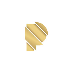 Letter p logo design Royalty Free Vector Image