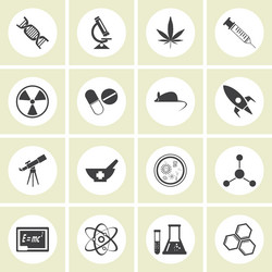 Simple science icon set Royalty Free Vector Image