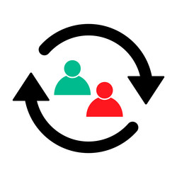 Employee engagement community icon person flat Vector Image