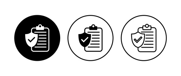 Insurance icon set insurance symbol Royalty Free Vector