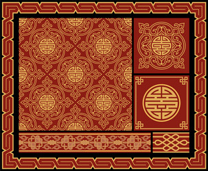 Set of oriental design elements Royalty Free Vector Image