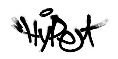 Sprayed social media logo graffiti with overspray Vector Image