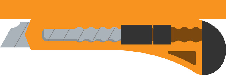 Cutter office knife on white realistic Royalty Free Vector