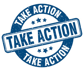 Take action stamp take action rectangular stamp Vector Image