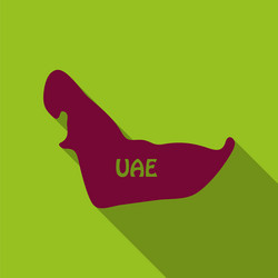 Uae map in flat style with shadow Royalty Free Vector Image