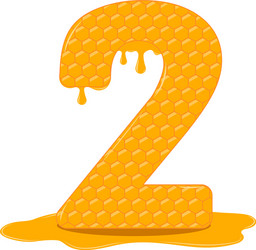 Honey numbers figurines Royalty Free Vector Image