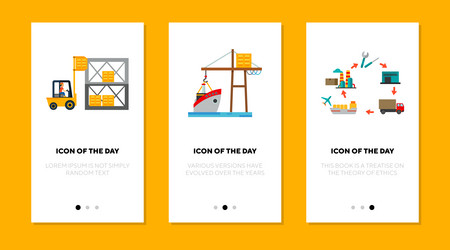 Logistic system flat icon Royalty Free Vector Image