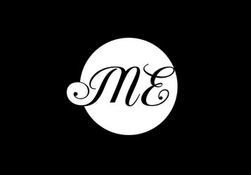 Initial monogram letter m e logo design template Vector Image