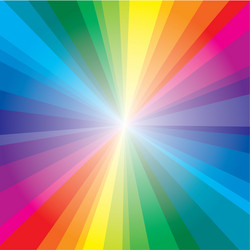 Rainbow bright background with rays Royalty Free Vector