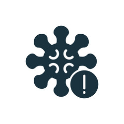 Virus warning alert color line icon bacteria Vector Image
