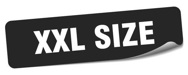 Xxl size sticker xxl size label Royalty Free Vector Image