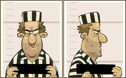 Artistic drawing hands prisoner in prison Vector Image