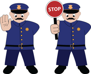 Traffic police cartoon Royalty Free Vector Image