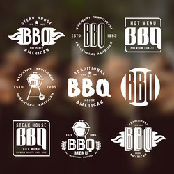Bbq food set posters colorful Royalty Free Vector Image