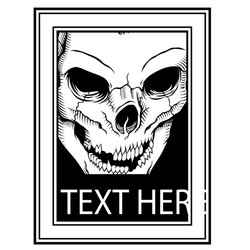 Hand drawn skull the symbol day of dead Royalty Free Vector