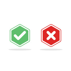 Check and wrong marks tick and cross marks Vector Image