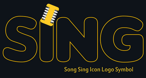 Song sing icon logo symbol design Royalty Free Vector Image