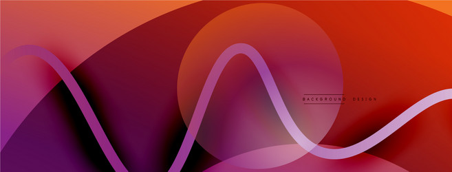 Abstract gradient background with wave line Vector Image