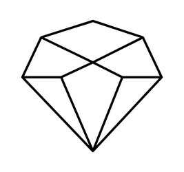 Stroke diamond geometric shape Royalty Free Vector Image