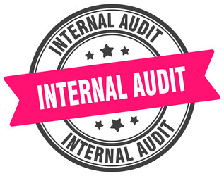 Internal audit stamp label Royalty Free Vector Image