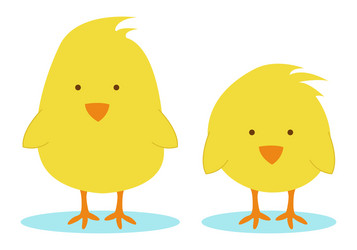 Two cute chickens Royalty Free Vector Image - VectorStock