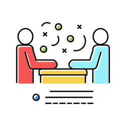 Seller and client communication color icon Vector Image