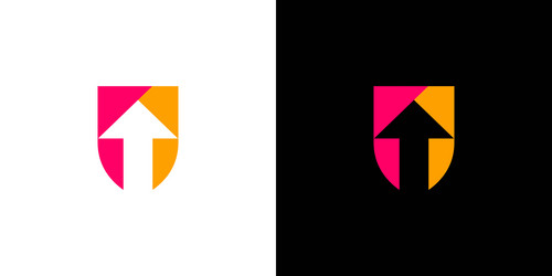 Unique and modern up logo design 5 Royalty Free Vector Image