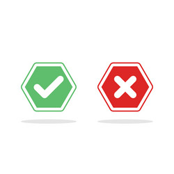 Check and wrong marks tick and cross marks Vector Image