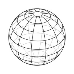 Simple classic globe wireframe set Royalty Free Vector Image