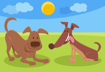 Dog taking sunbath cartoon Royalty Free Vector Image