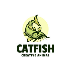 Cartoon smiling catfish Royalty Free Vector Image