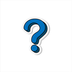 Question mark sticker Royalty Free Vector Image