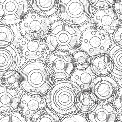 Seamless cogwheel patterns Royalty Free Vector Image