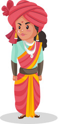 Rani lakshmibai cartoon character Royalty Free Vector Image