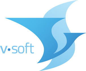 Vsoft logo design Royalty Free Vector Image - VectorStock