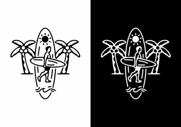 Surfing Black and White Vector Images (over 3,700)