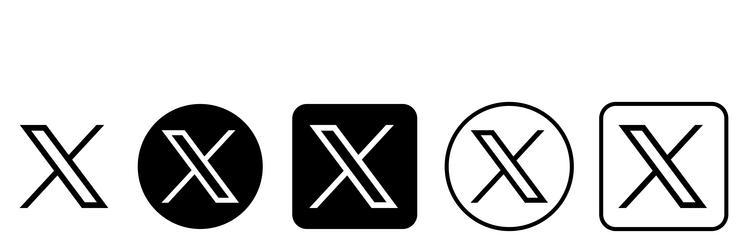 Facebook threads x twitter instagram youtube Vector Image