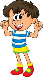 Cartoon dj boy on white background Royalty Free Vector Image