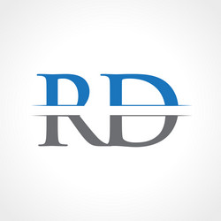 Initial rd letter logo with creative modern Vector Image